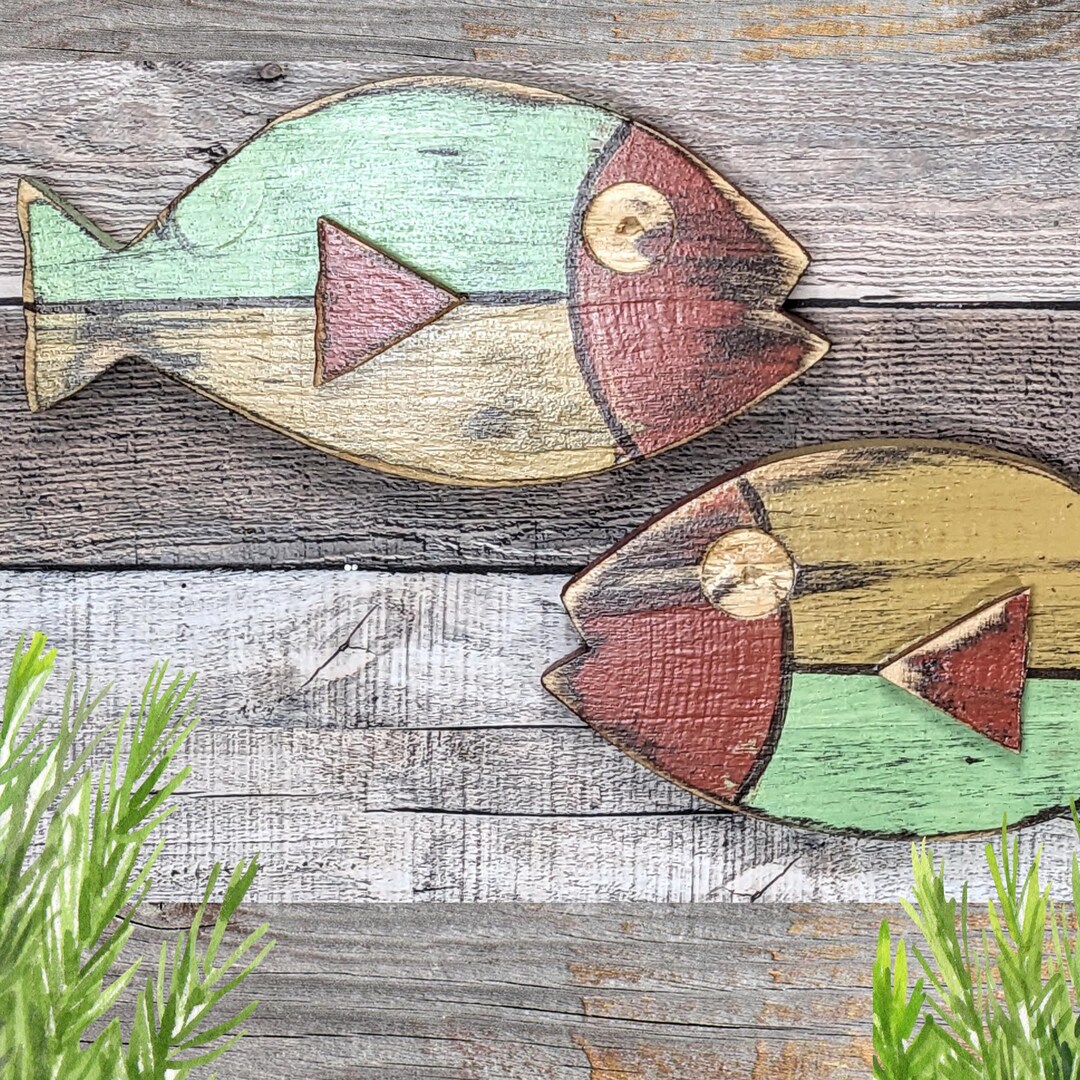 Beach Lover Fish Art Nautical Gift Idea Atomic Tiki Vintage-style Ocean ...