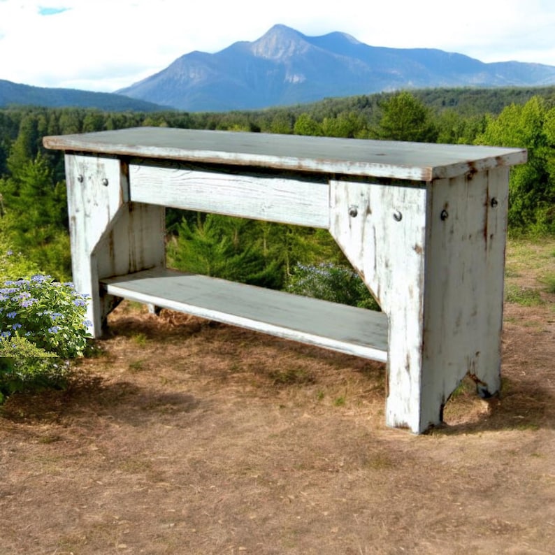 Coastal Farmhouse Furniture, Rustic Entryway Seating, Beach House Style ...