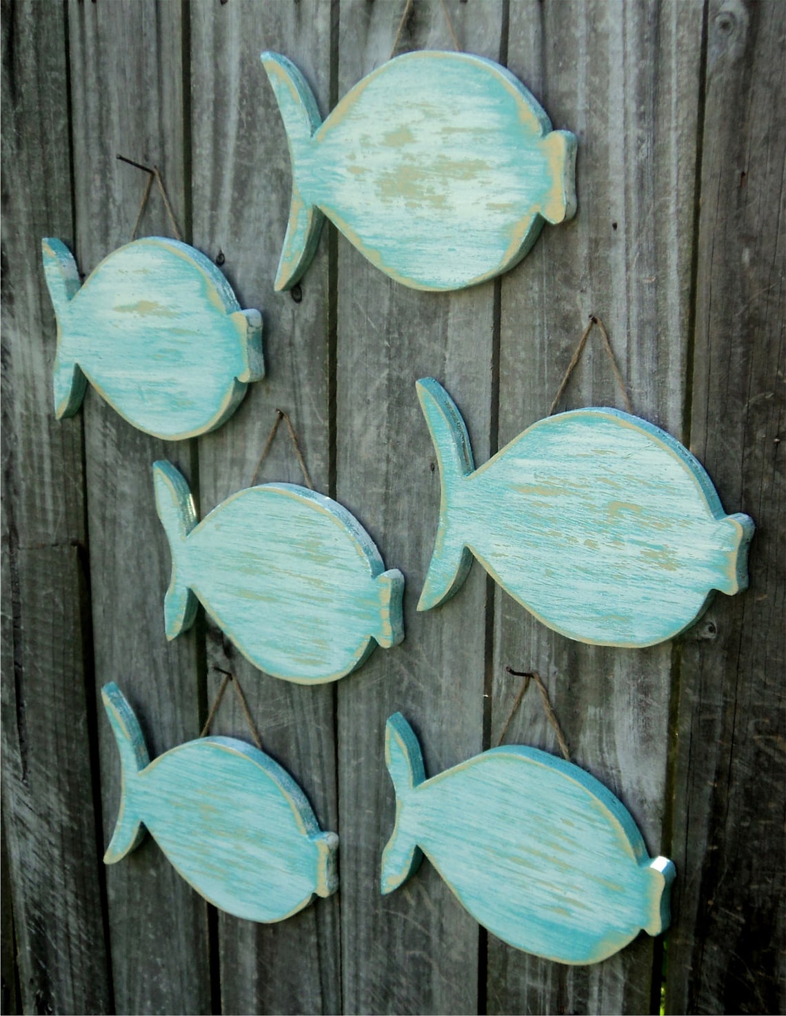 Wooden Fish Wall Art Colorful School of Fish Coastal Living - Etsy