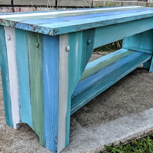Beach House Style Indoor Coastal Bench Farmhouse Kitchen Seating ...