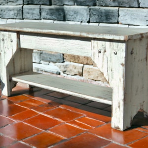 Beach House Style Indoor Coastal Bench Farmhouse Kitchen Seating ...