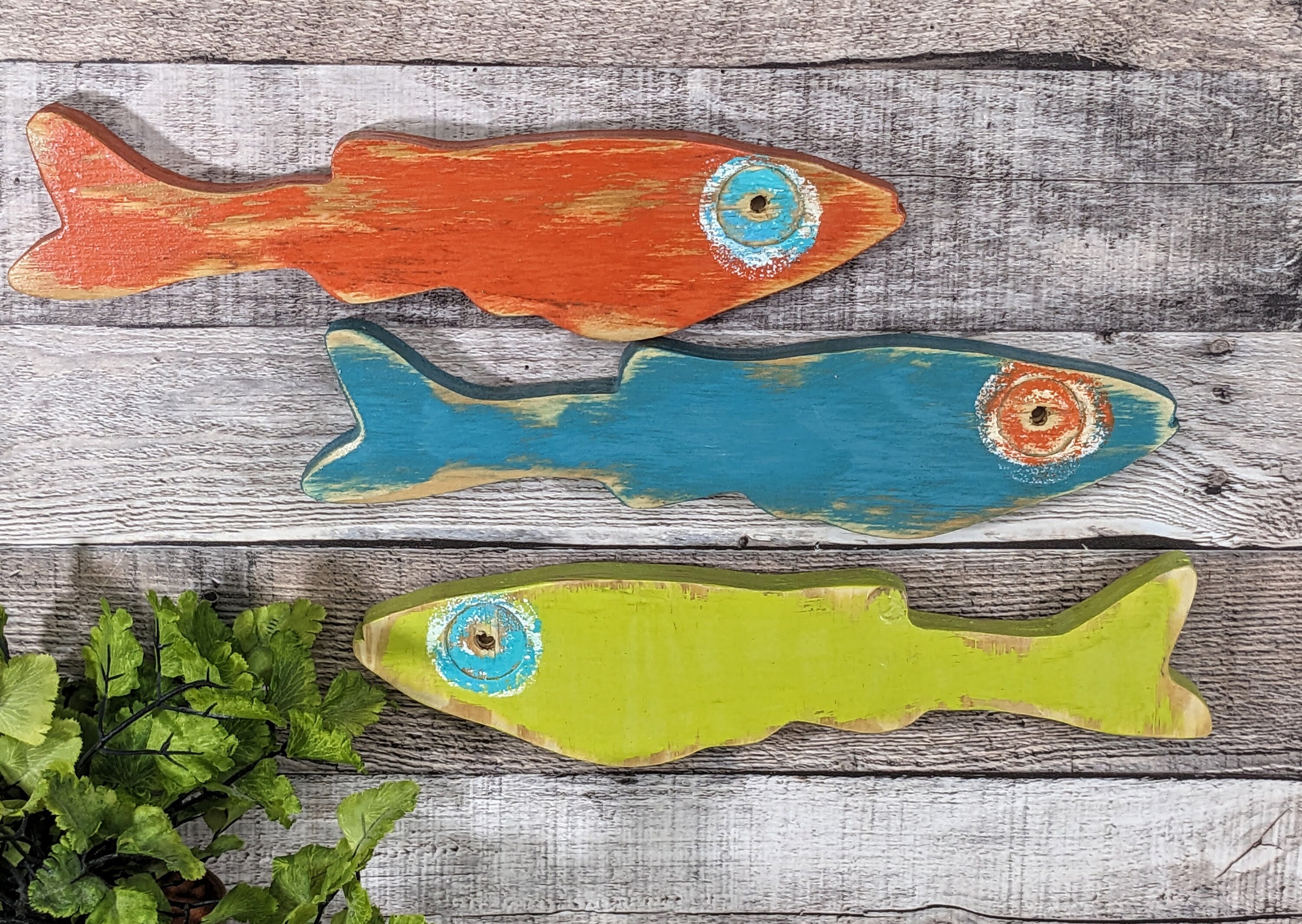 Colorful Minnow Tropical Themed Wall Decor Whimsical Nursery School of ...
