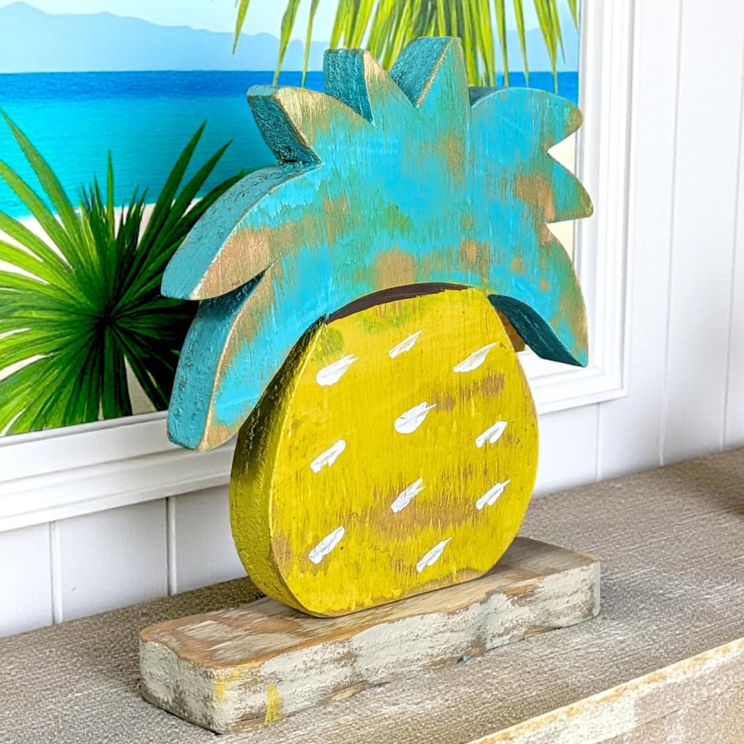 Beach Theme Holiday Centerpiece Tropical Wedding Pineapple Favor Island ...