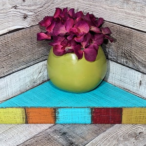 Reversible Wood Corner Risers, Beachy Country or Retro Stripes, Kitchen ...