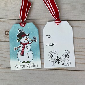 Snowman Holiday Tags, Christmas Tags, Gift Tags - Etsy