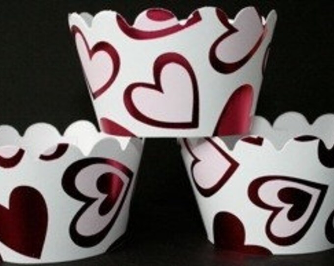 Heart Cupcake Wrappers - Etsy