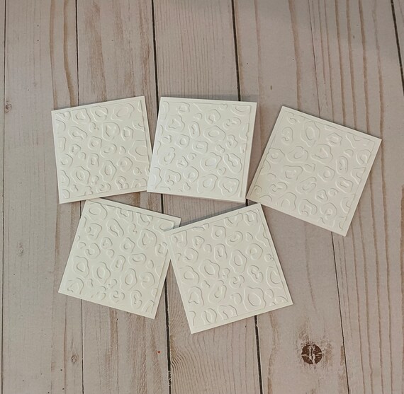 3x3 embossed Cheetah cards memo cards lunch box notes thank you cards ...