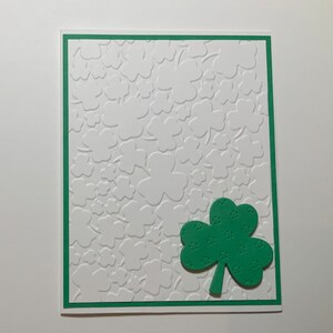 St Patricks Day Card Set, Handmade Greeting Card, Shamrock Card Set, 4 ...