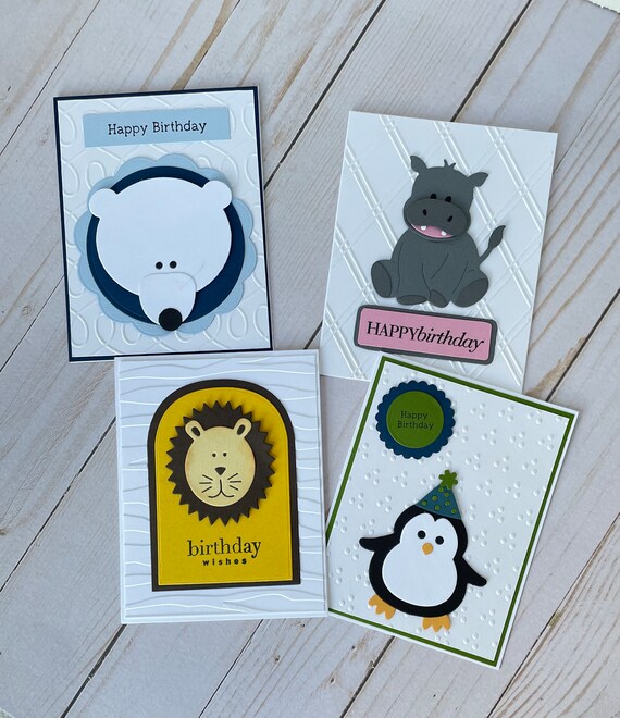 4 Birthday cards animals Birthday cards by Scraptags | Catch My Party
