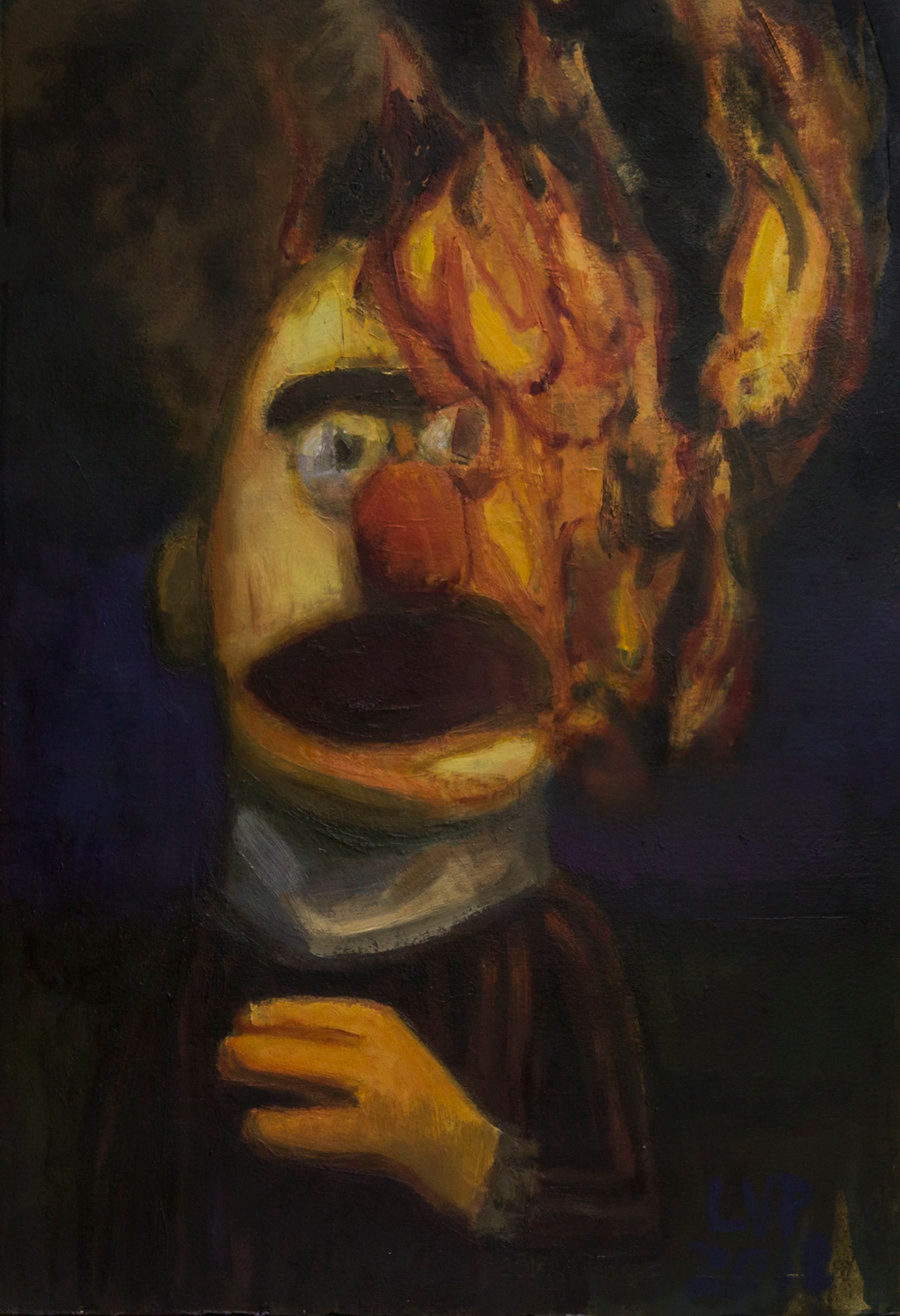 Aflame 22x15in Oil Painting on Paper Artwork Direct From - Etsy