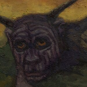Humbaba, Oil Painting on Arches Paper 14x11in 2022 - Original by Louie ...