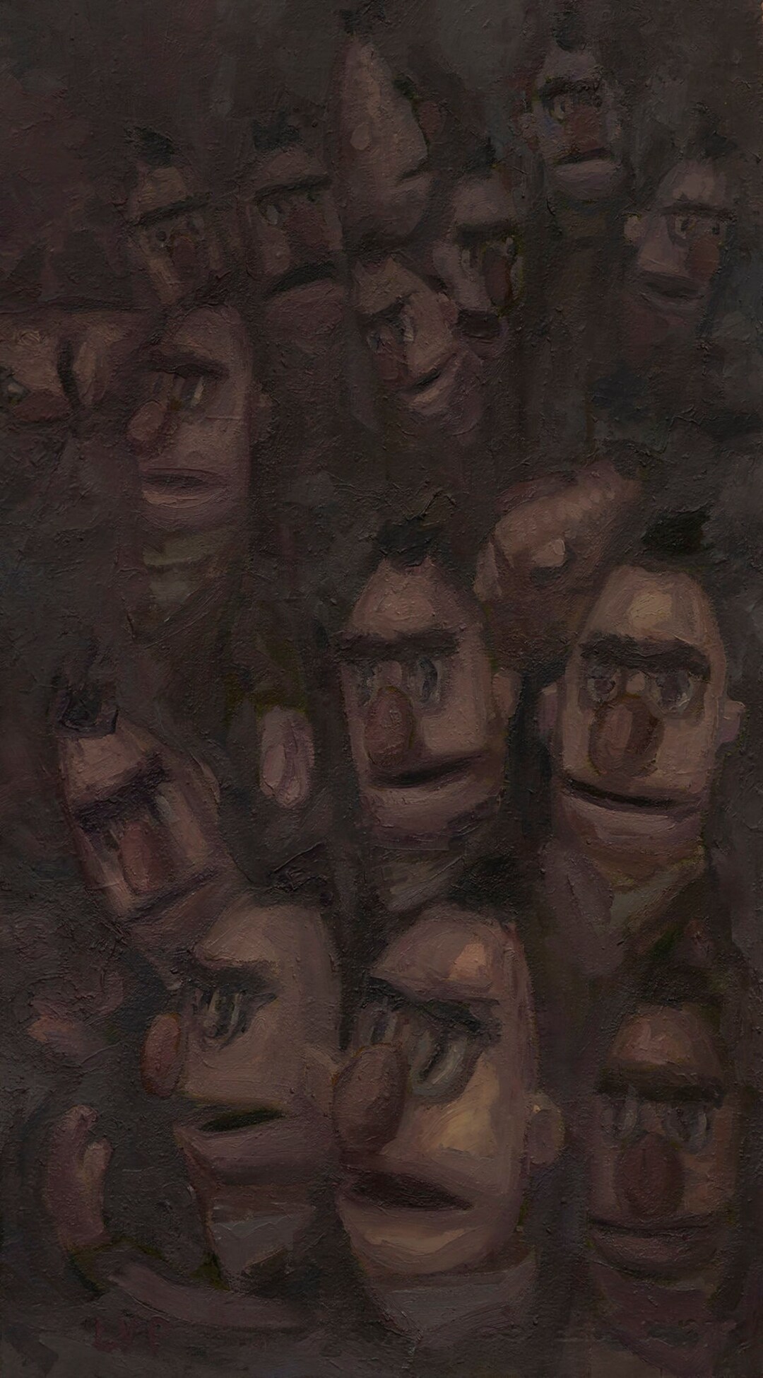 Kith and Kine, 22x12in Oil Painting on Paper - Artwork Direct From ...