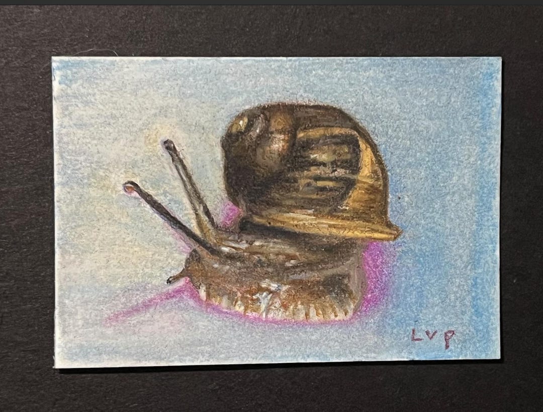 Miniature Drawing Original 2.5x3.5in - Etsy