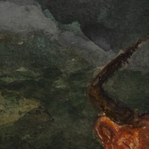 HUMBABA, Original Mixed Media Drawing of the Guardian of the Cedar ...