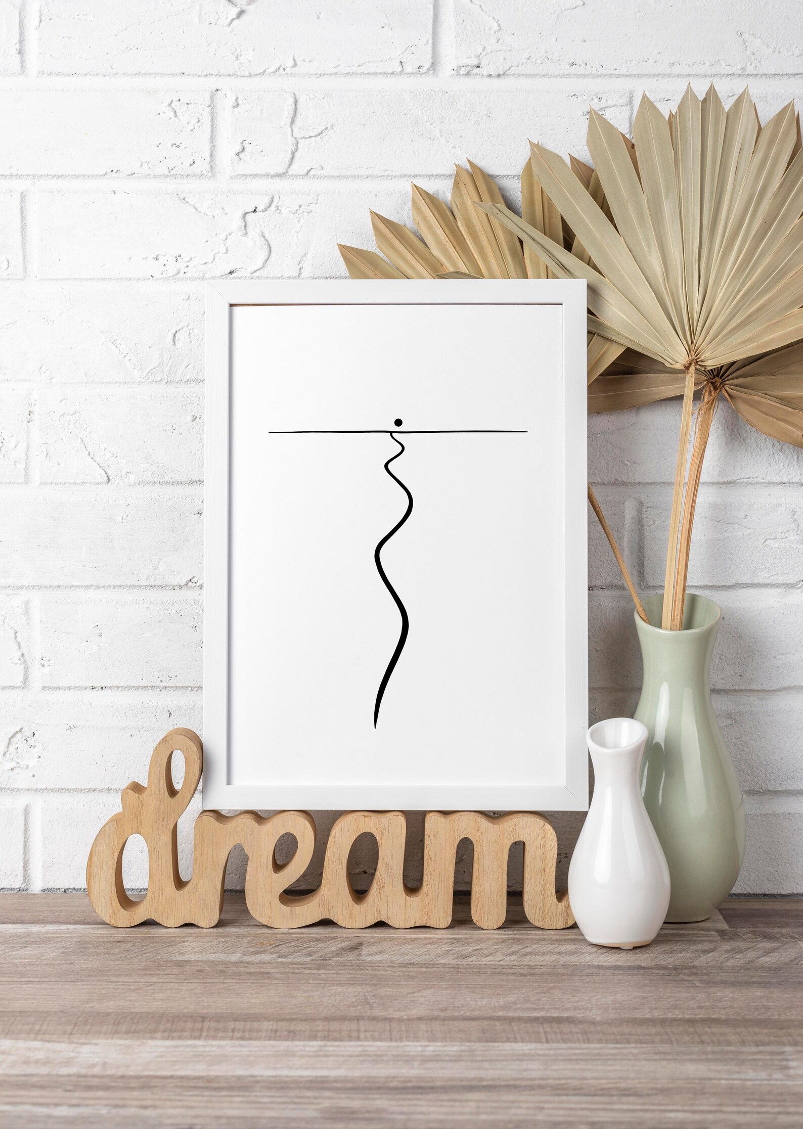 10 Minimalist Ink Art Prints – Black & White Line Drawings, Calm Wall ...