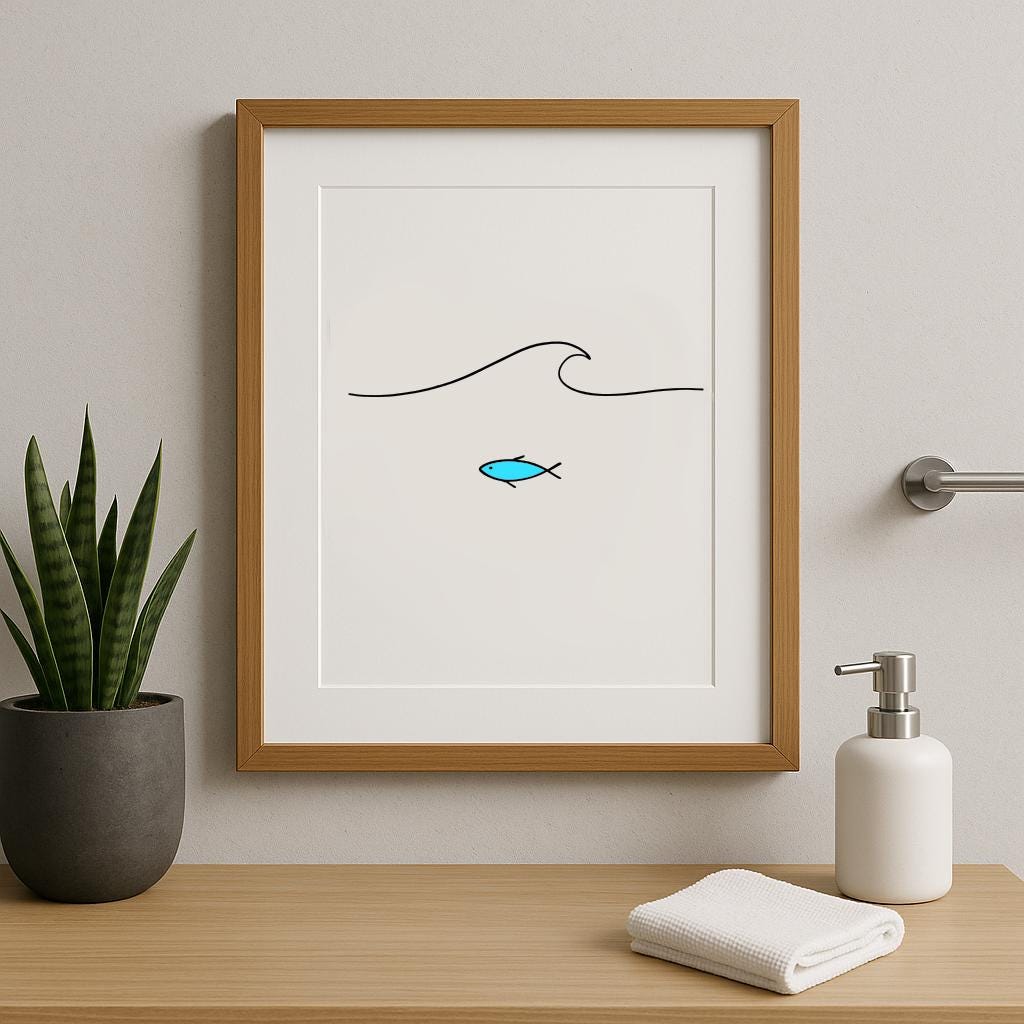 10 Minimalist Ink Art Prints – Black & White Line Drawings, Calm Wall ...
