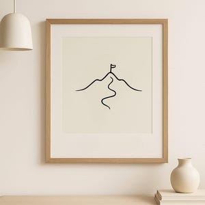 10 Minimalist Ink Art Prints – Black & White Line Drawings, Calm Wall ...