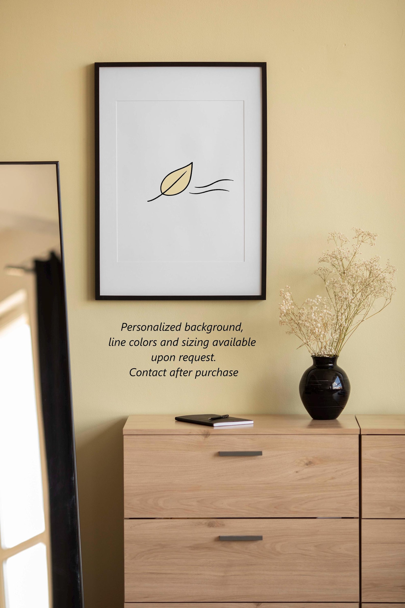 10 Minimalist Ink Art Prints – Black & White Line Drawings, Calm Wall ...