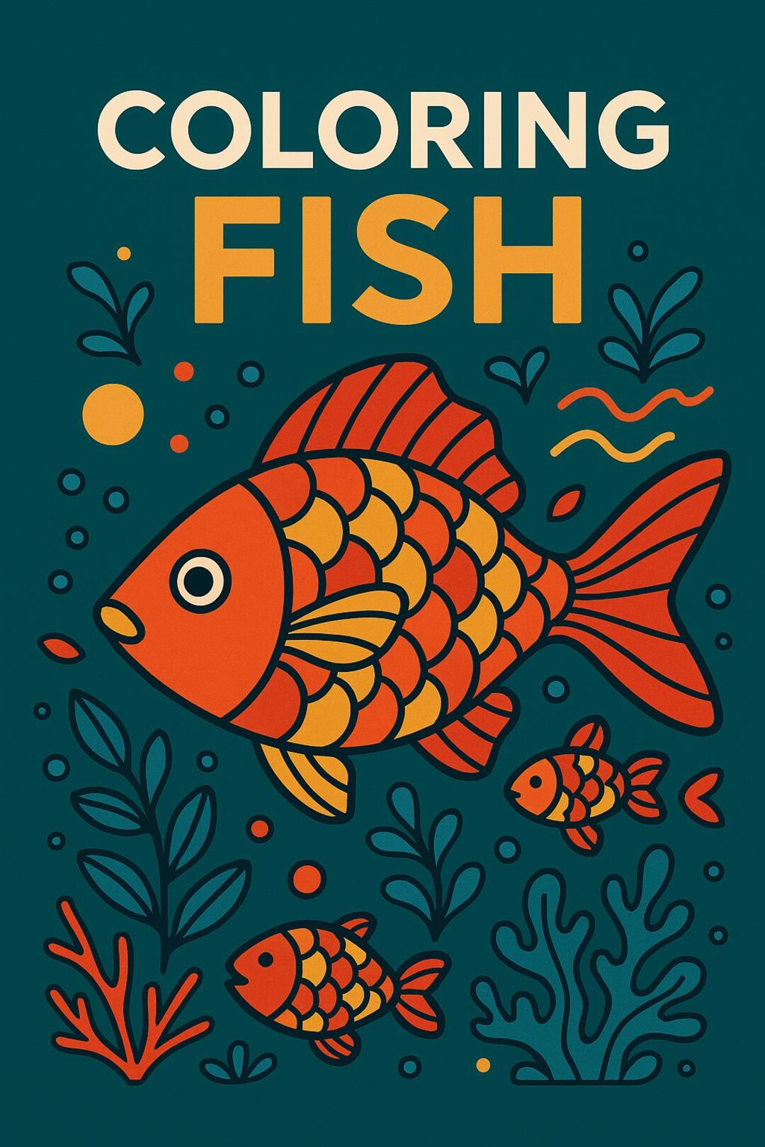Digital Fish Coloring Book – Relaxing Sea Life Designs to Color - Etsy