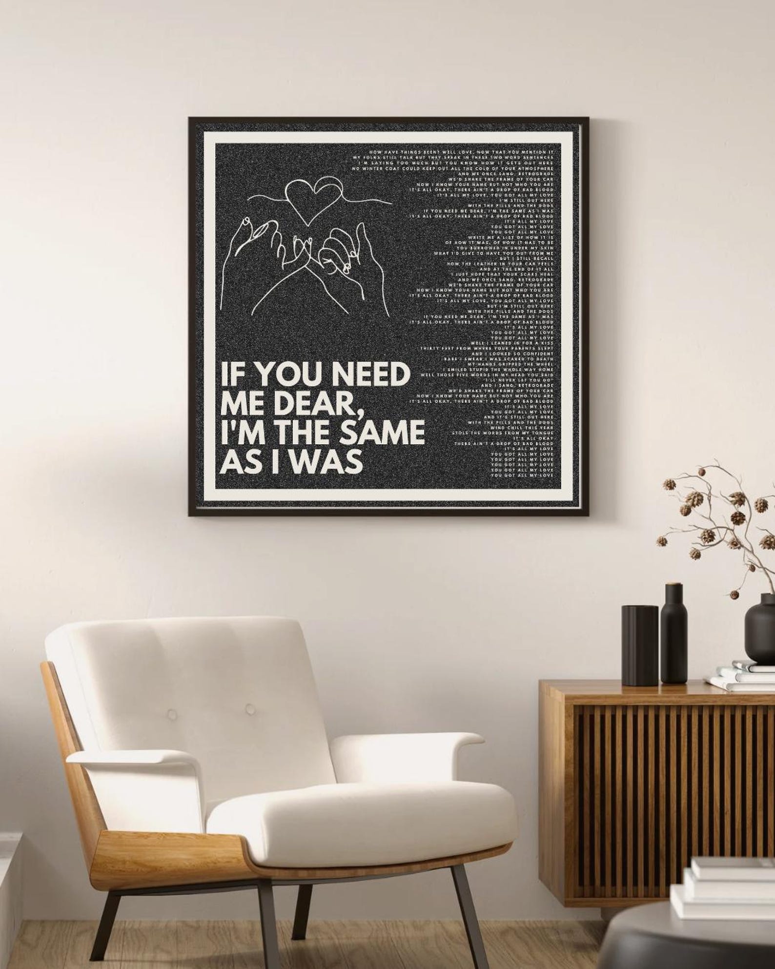 NK Inspired Lyric Poster: All My Love, Minimalist Wall Art (digital ...