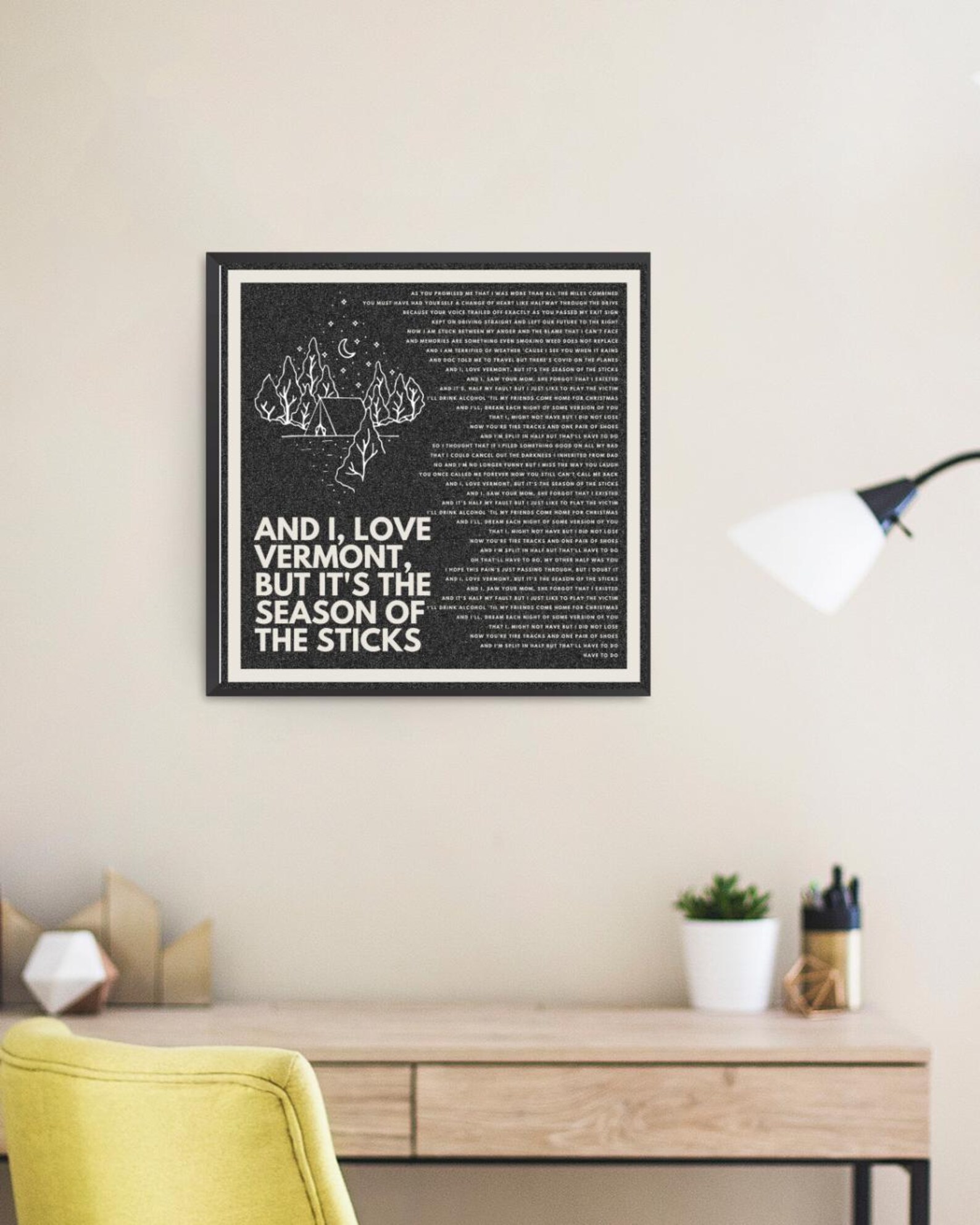 Stick Season Lyric Poster | NK Inspired Wall Art (digital Download) - Etsy