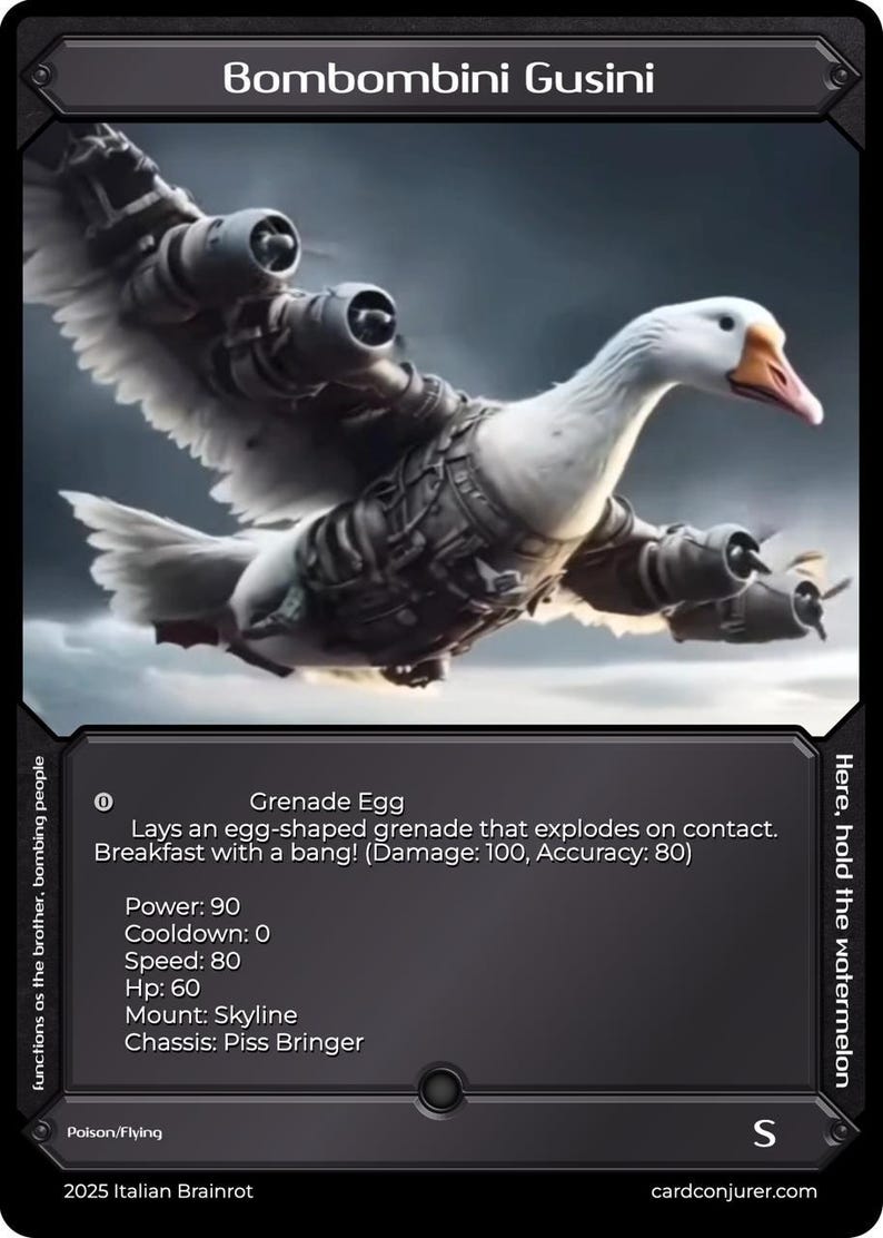 Italian Brainrot Trading Card Game - Etsy Canada