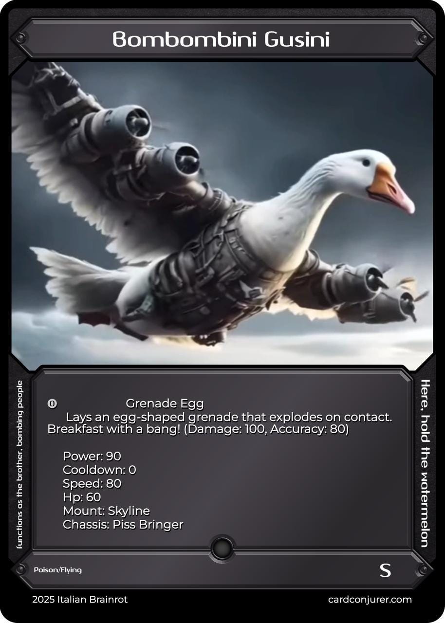 Italian Brainrot Trading Card Game - Etsy Canada