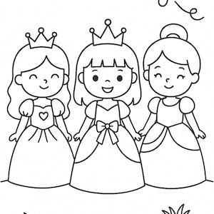 Princess & Castle Coloring Pages for Kids – 10 Fun Sheets! - Etsy