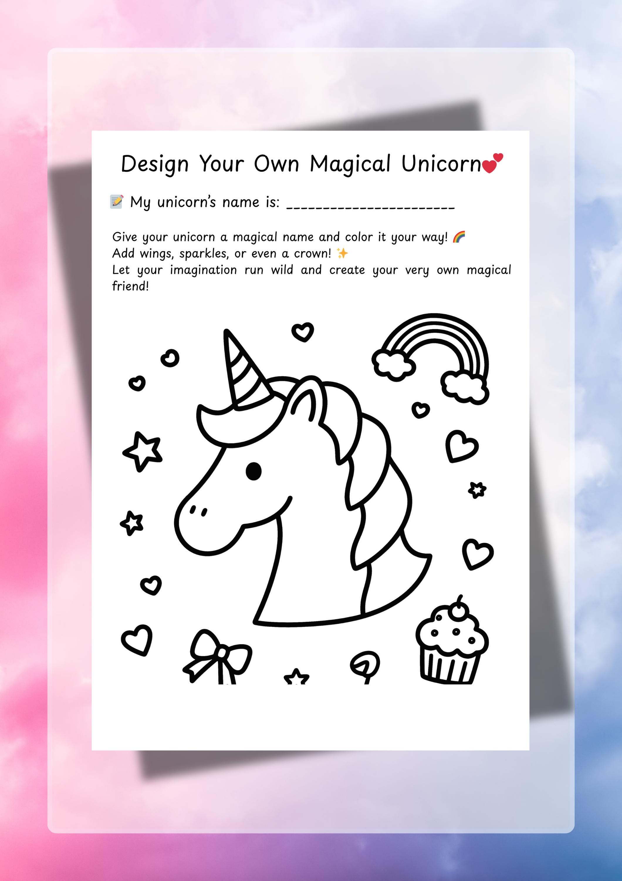 10 Cute Unicorn Coloring Pages for Kids – Printable Activity PDF ...