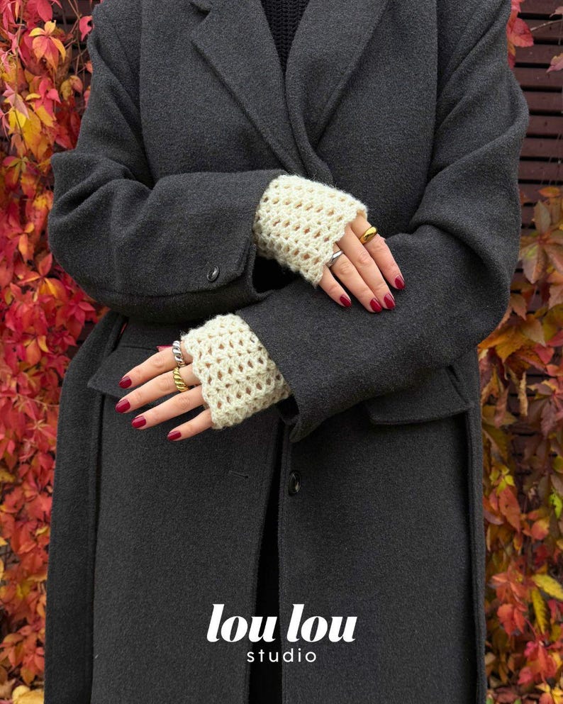 Easy Crochet Handwarmers PDF Pattern | Crochet Fingerless Gloves ...