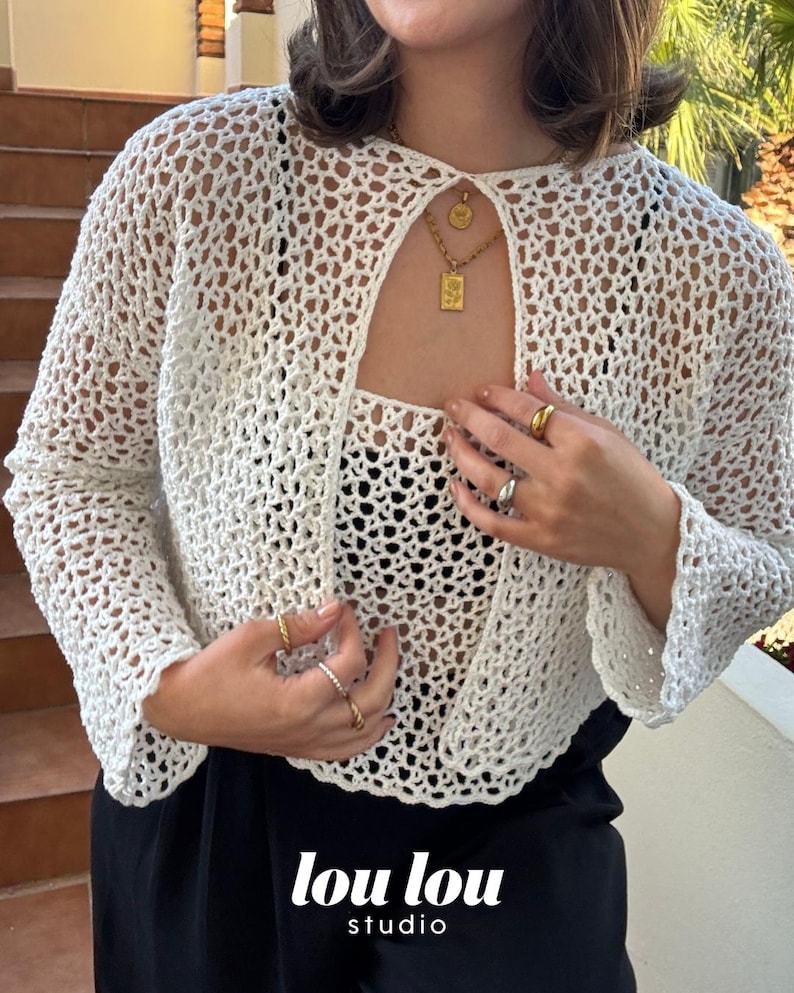 Crochet Mesh Top PDF Pattern | Beach Coverup | Aire Tank Top - Etsy UK