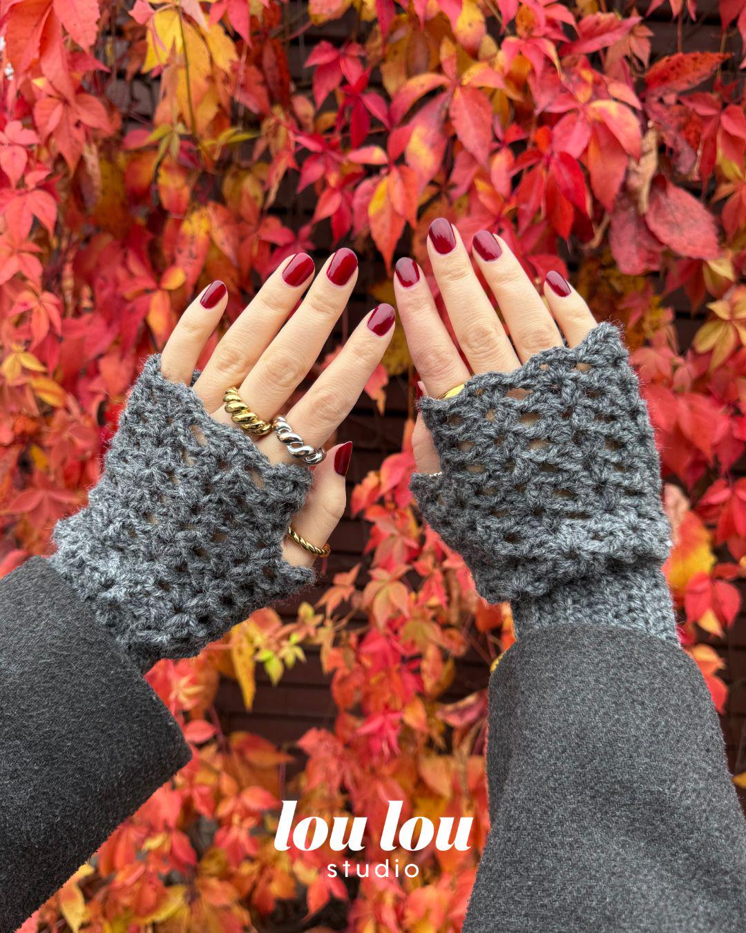 Easy Crochet Handwarmers PDF Pattern | Fingerless Gloves Pattern ...