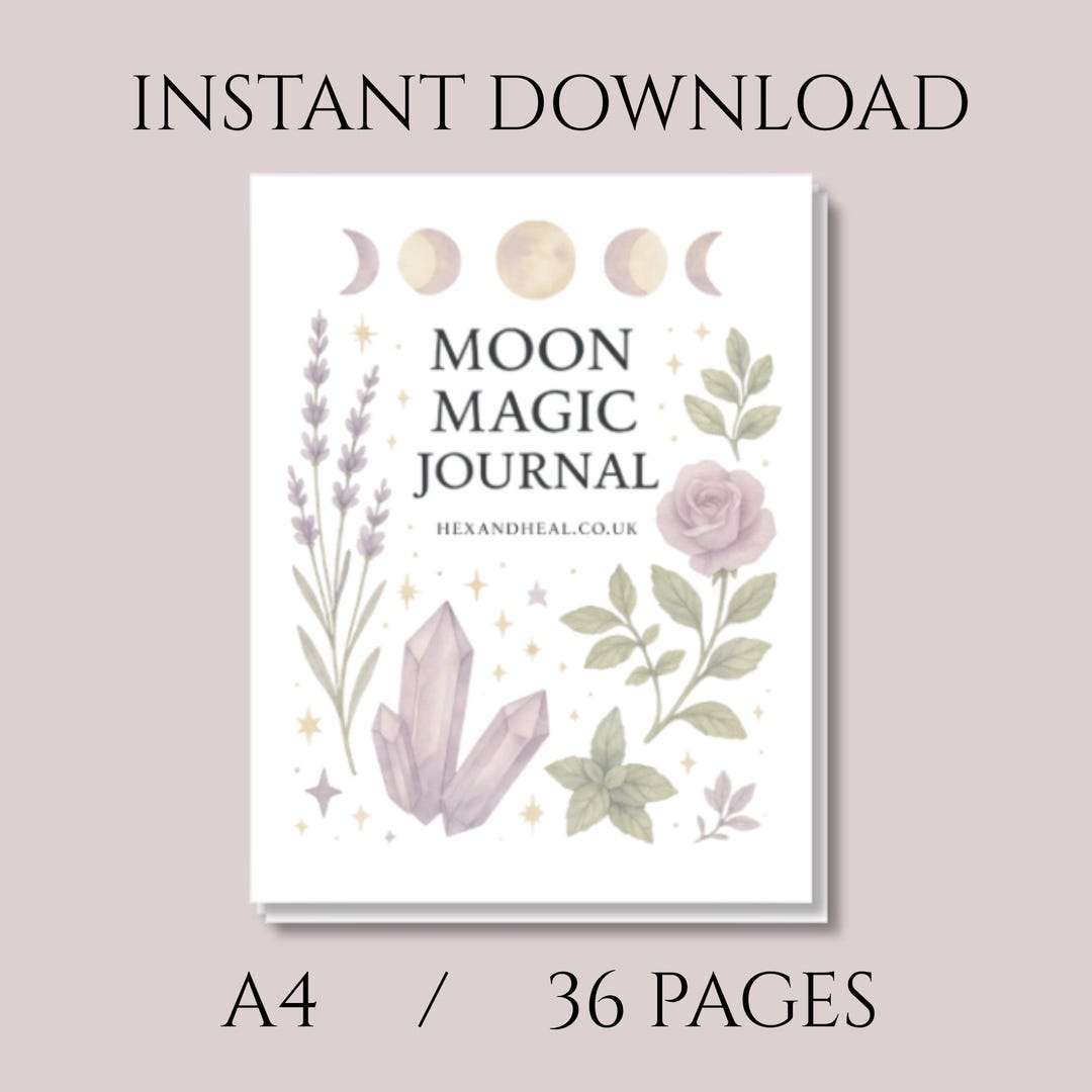 2025 Lunar Journal Printable A4 PDF • 36 Pages • Lunar Calendar, Moon ...
