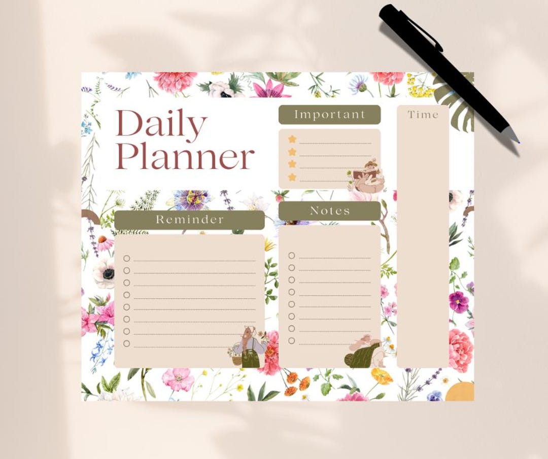 Weekly Daily Planner, Printable, Template, Instant Download, Weekly ...