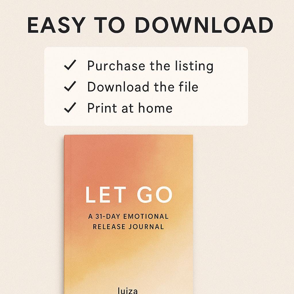 Let Go: A 31-day Emotional Release Journal – Guided Self-reflection PDF ...