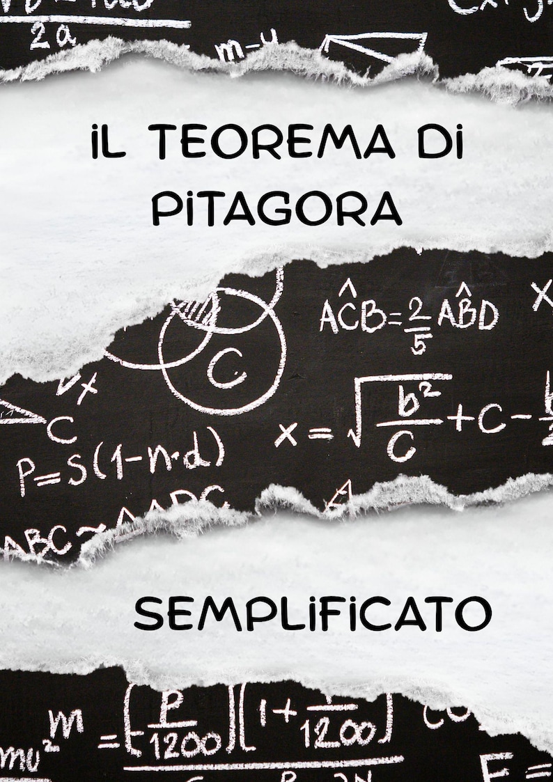 Simplified Pythagorean Theorem - Colored Visual Map With Exercises ...