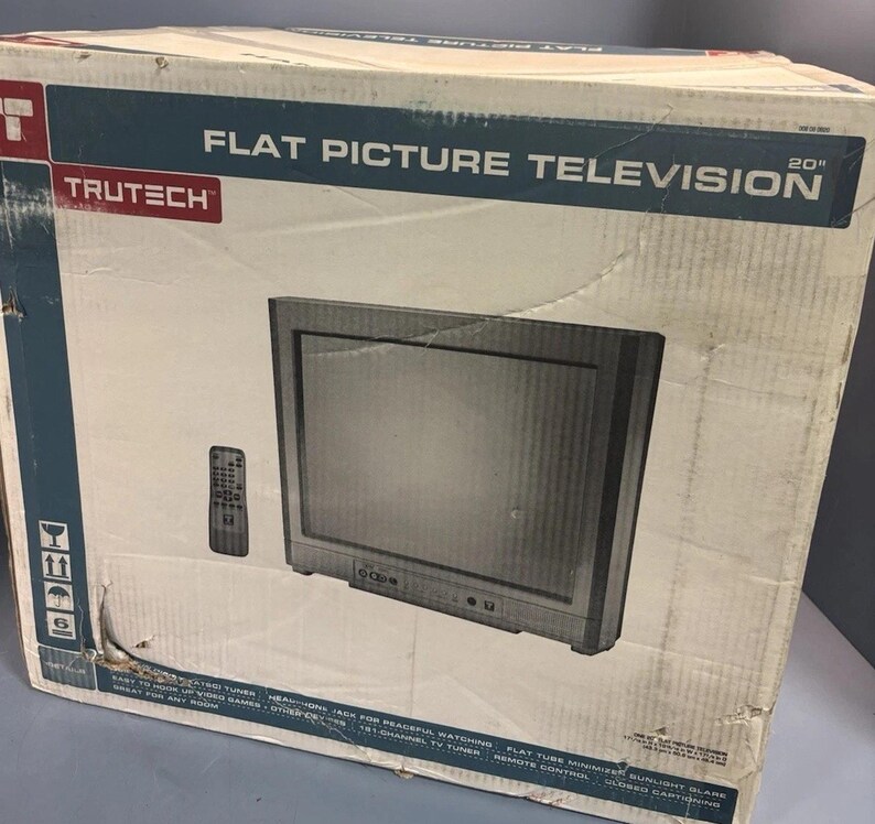 Truetech Flat Picture Television 20” CRT Cr202tt9-sealed! for Retro Video Games - Etsy