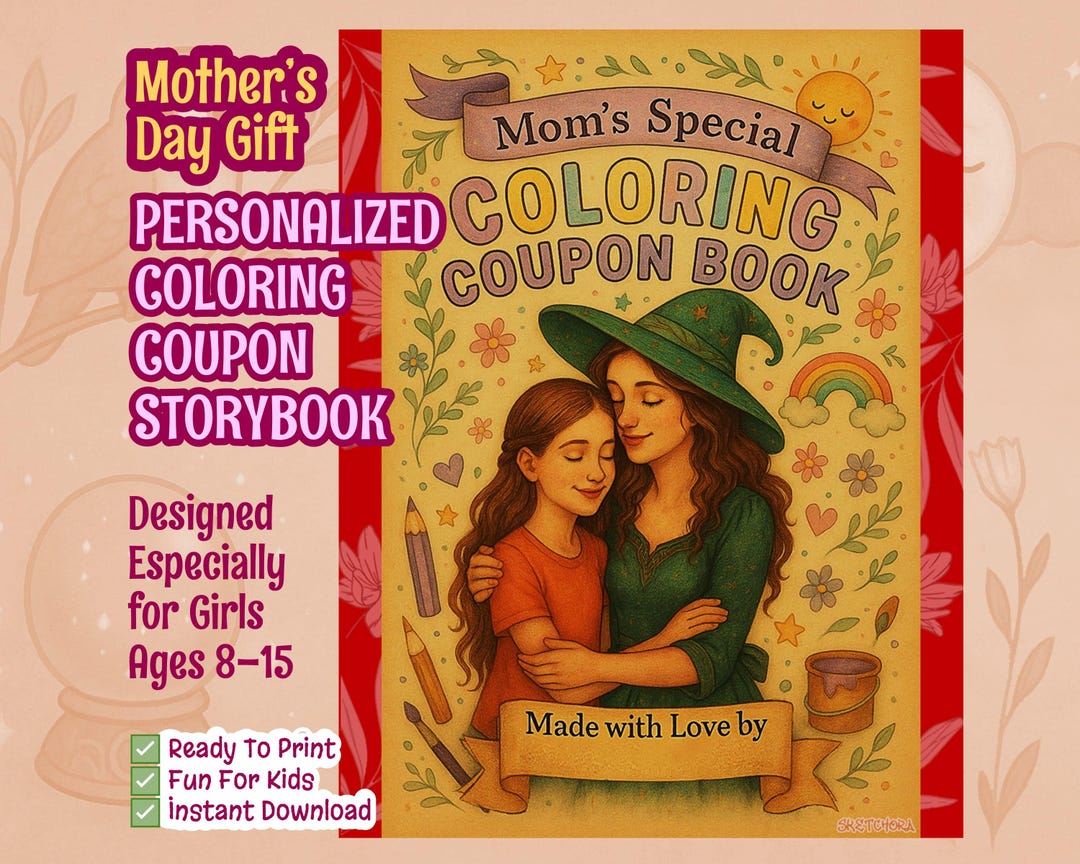 Personalized Mother’s Day Coupon Book for Girls Ages 8–15 | DIY ...