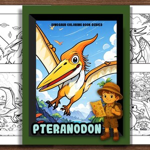 Pteranodon Dinosaur Coloring Book for Kids – 14 Fun Printable Pages ...
