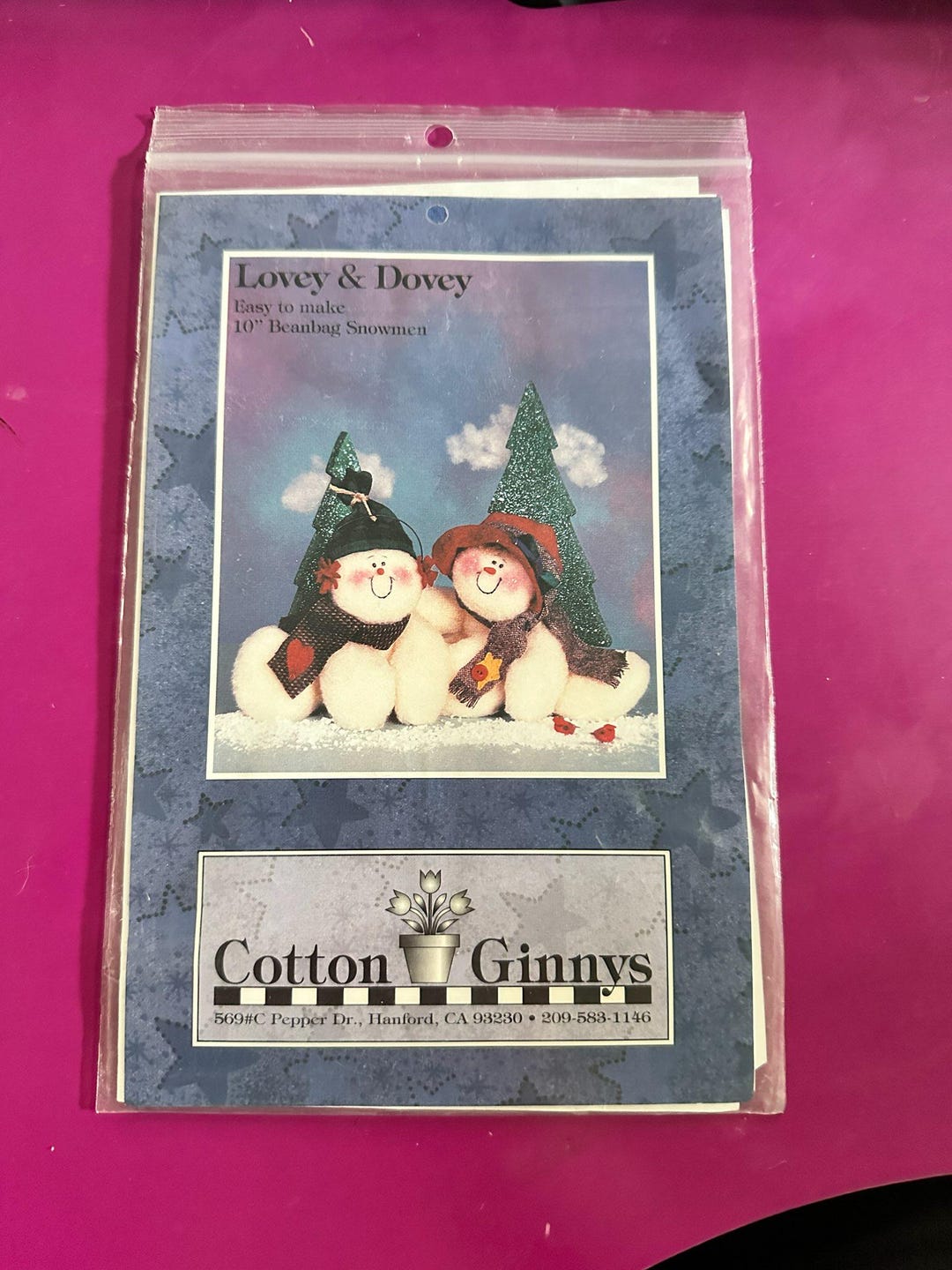 Cotton Ginnys Lovey & Dovey Beanbag Snowmen Pattern Vintage Snowmen 1997 Craft Pattern Snowmen ...