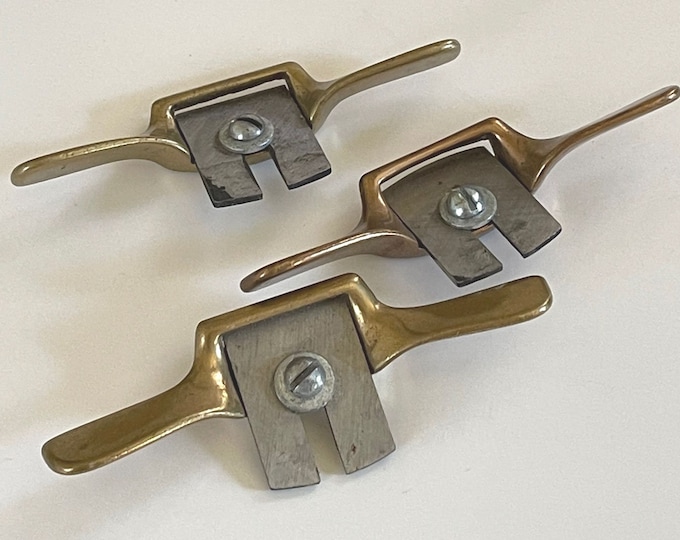 Set of 3 Brass Violin Plane Spokeshaves Miniature Spoke Shaves With 3 ...