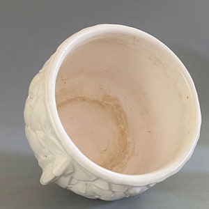 Large Mccoy USA Jardinière Planter Pot Matte White Quilted Diamond ...