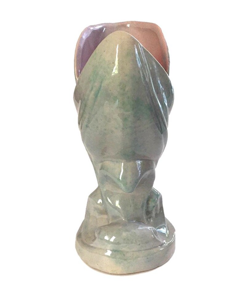 Zanesville Gonder Pottery Vase E-4 Scroll / Lawton Gonder Ceramic Arts ...