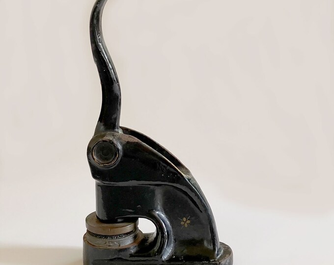 Cast Iron Hand Stamp Embossing Seal Roanoke VA / Antique Cast Iron ...