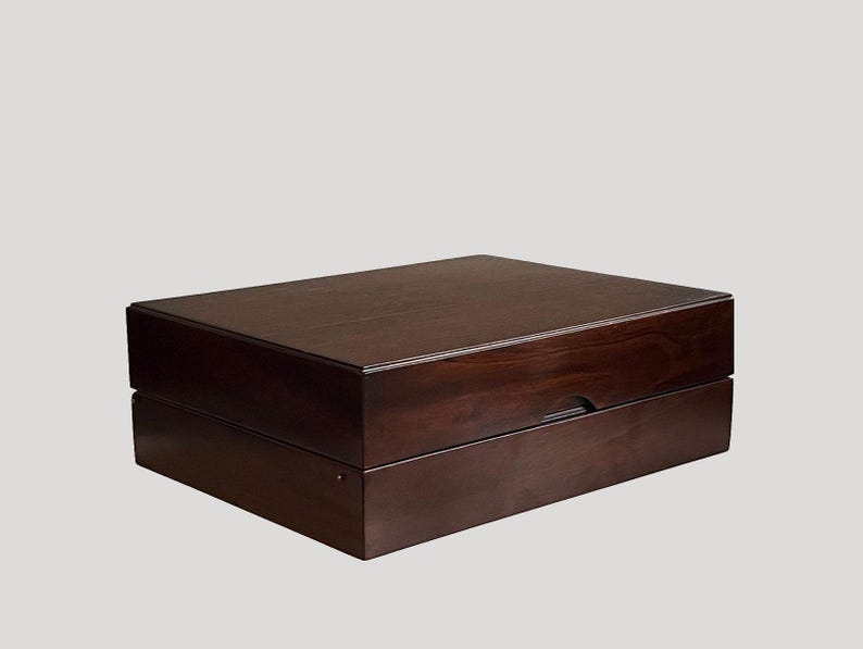 Vintage Wood Ledger Record-keeping Box / Large Keepsake Compartments ...
