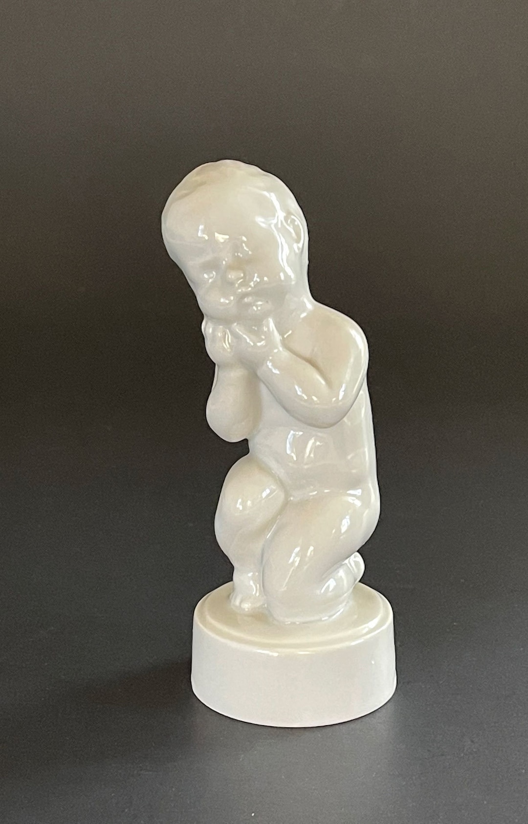 White Porcelain Baby Boy B&G Bing Grondahl Denmark Figurine #2207 ...