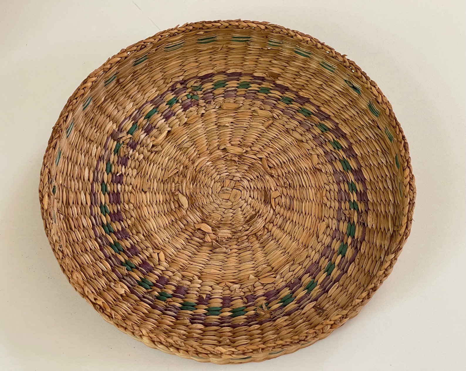Vintage Sweetgrass Woven Basket With Lid / Round Sweetgrass | Etsy
