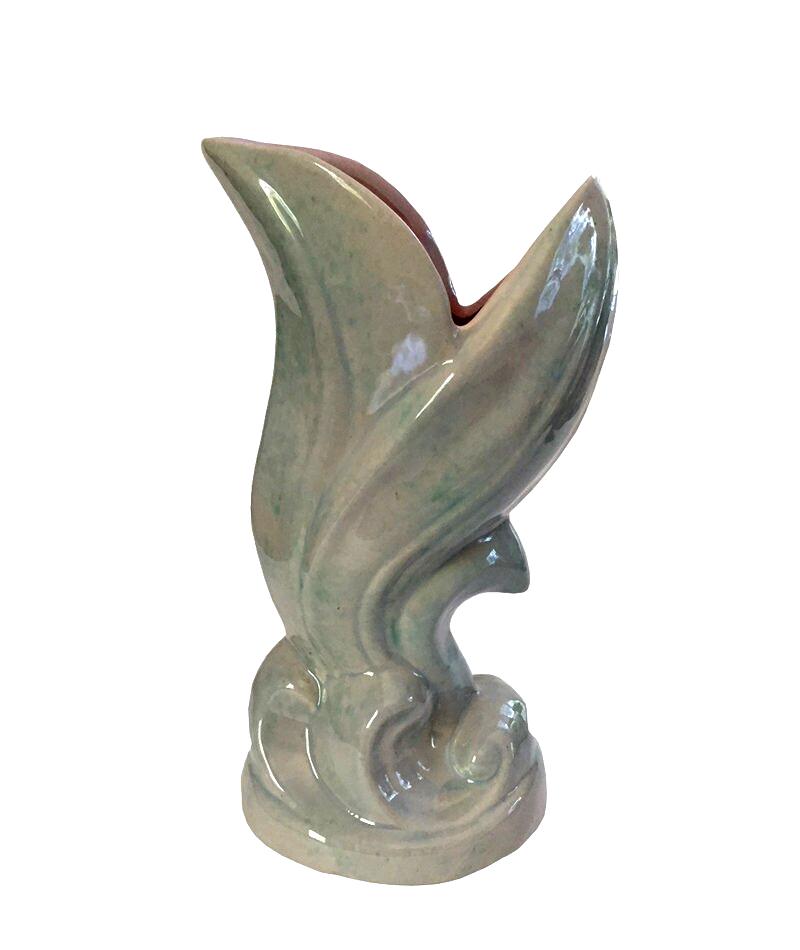 Zanesville Gonder Pottery Vase E-4 Scroll / Lawton Gonder Ceramic Arts ...