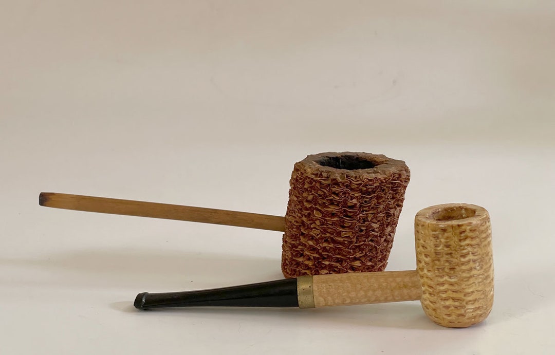 Vintage PAIR Corn Cob Smoking Pipes Missouri Meerschaum and Buescher - Etsy