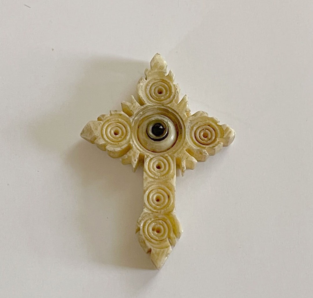 Stanhope Cross Religious Antique French Catholic Carved Bone Cross - Etsy